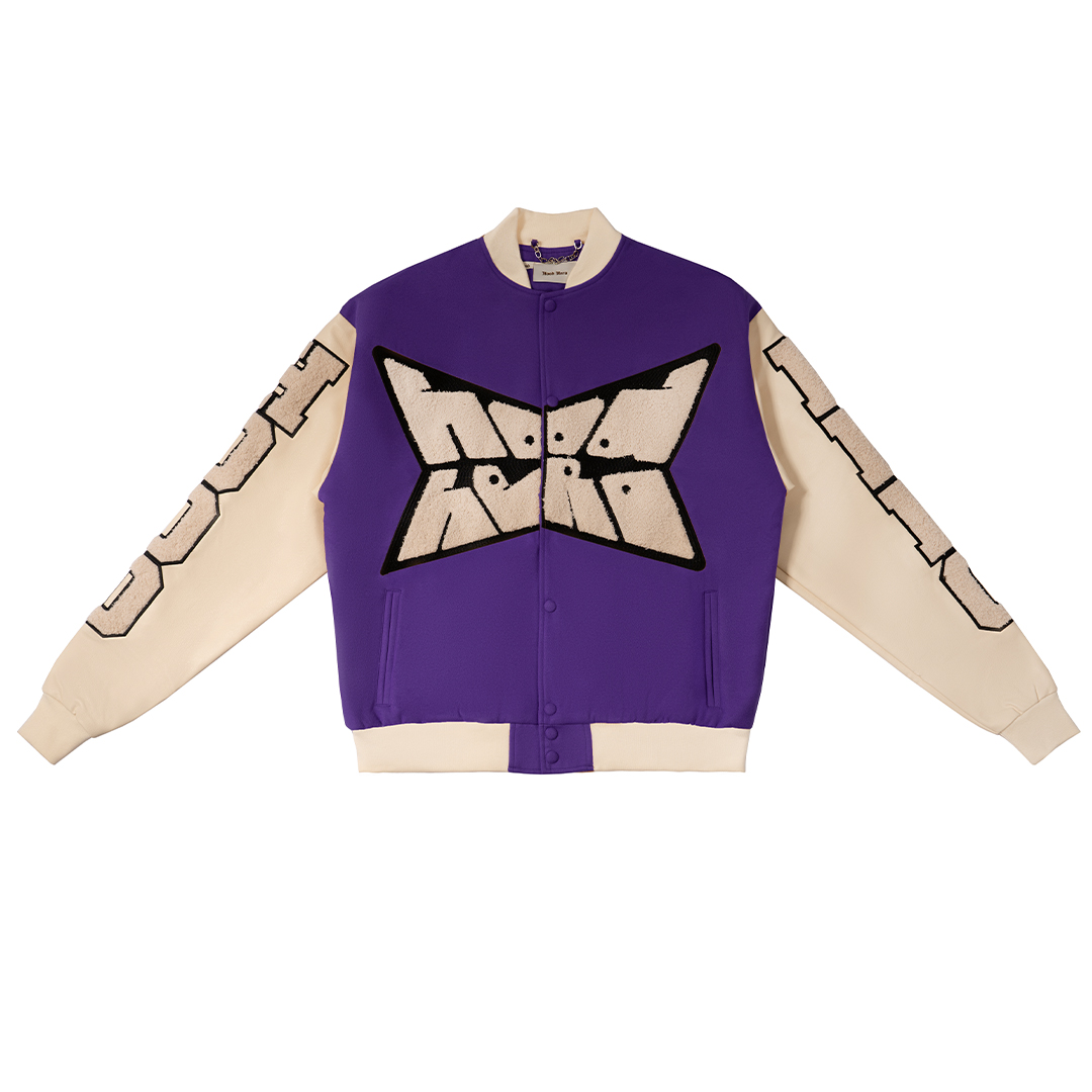 Mens: Varsity Jacket Moon - Purple